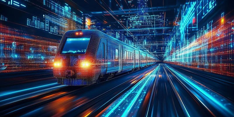 Digital High-Speed Train Network, Representing Future Rail Transport ...