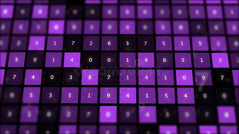 Display of Binary Code Data with Rows of Numbers Symbols. Stock Image ...