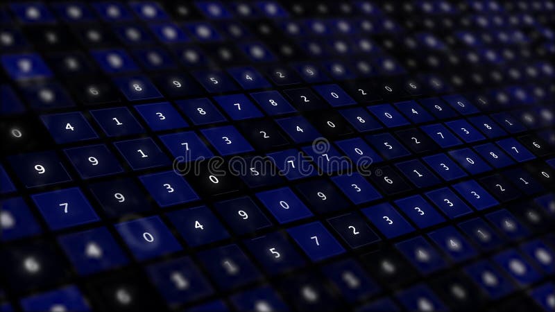 Display of Binary Code Data with Rows of Numbers Symbols. Stock Footage ...