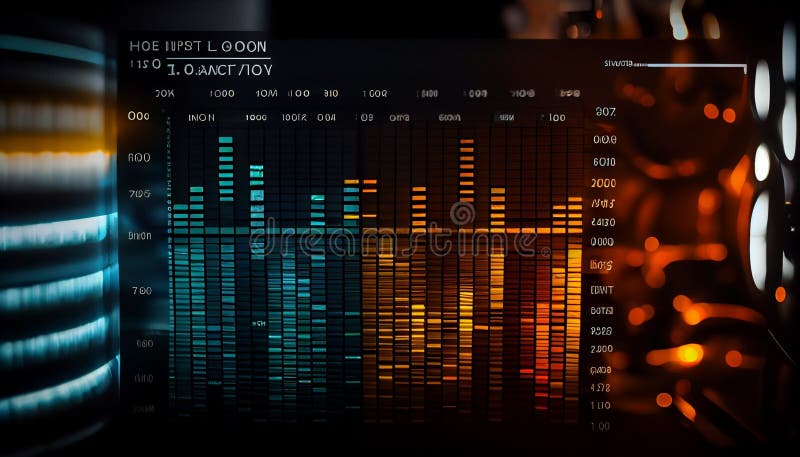 Digital High Tech Graph Background Stock Illustration - Illustration of ...