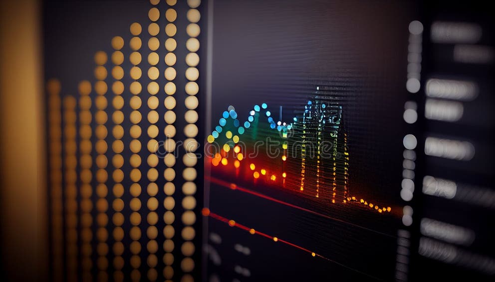 Digital High Tech Graph Background Stock Illustration - Illustration of ...