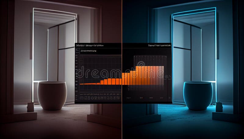 Digital High Tech Graph Background Stock Illustration - Illustration of ...