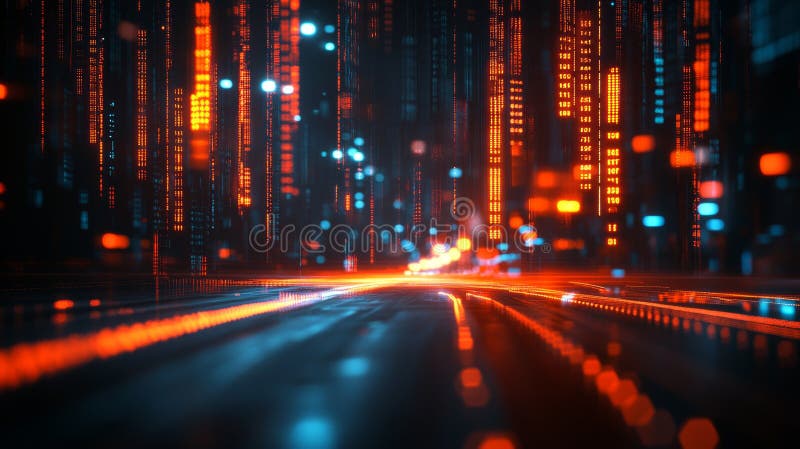 Digital Highway, Streams of Data Flow, Futuristic Technology, Big Data ...