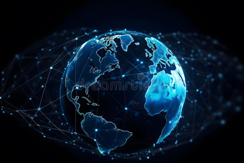 Digital Hologram of Planet Earth Neural Network AI Generated Stock ... Digital Hologram of Planet Earth Neural Network AI Generated Stock ...