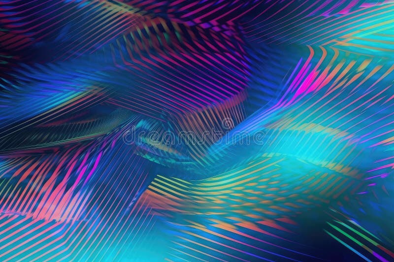 Digital Holographic Background with Abstract Patterns and Colors ...