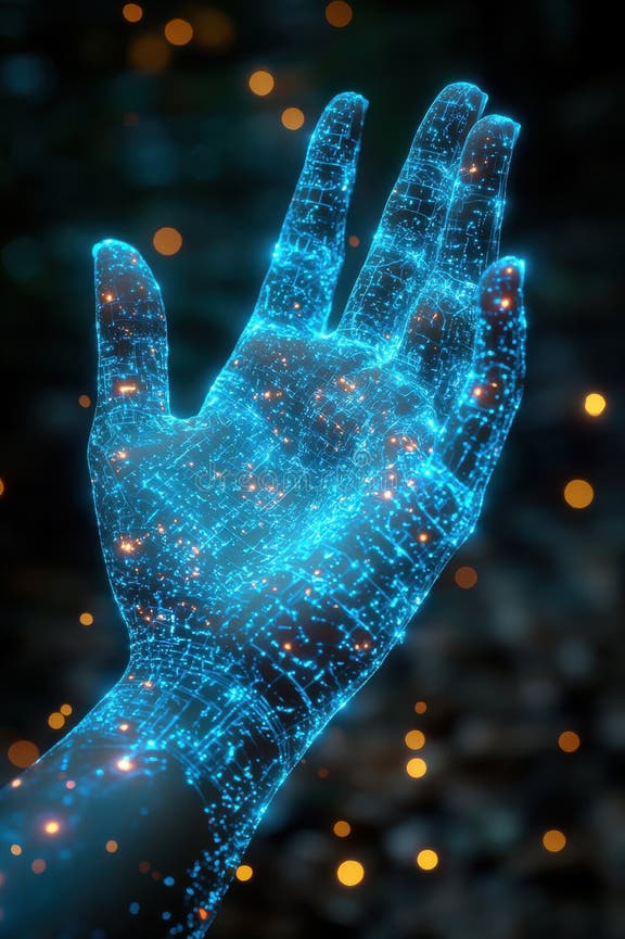 Digital Holographic Hand Visualization with Illuminated Glowing Lights ...