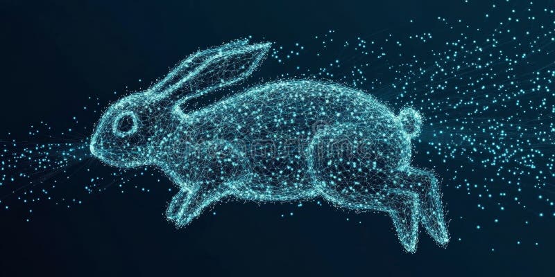 Digital Holographic Rabbit a Symbol of Speed, Technology and Innovation ...