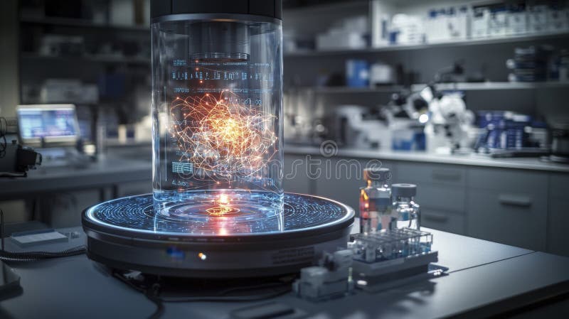 Digital Holographic System Analyzing Interconnected Data in a Tech Lab ...