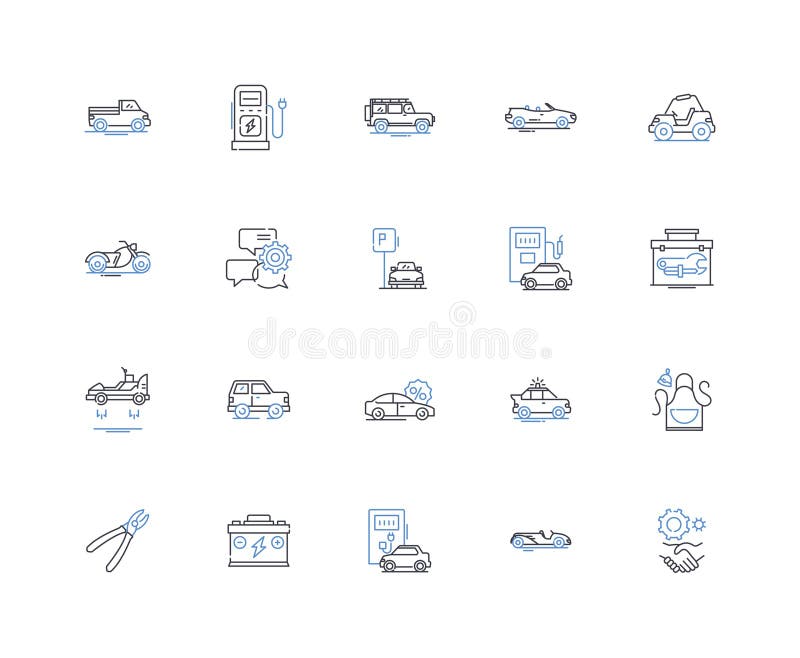 Digital Hotline Line Icons Collection. Technology, Support, Assistance ...