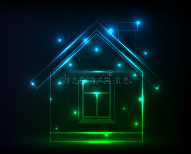 Digital house data stock illustration. Illustration of computer - 55100039