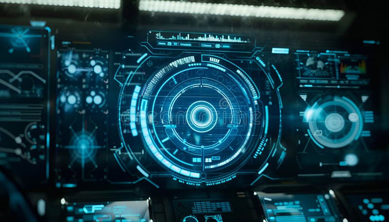 The Digital Hud is a Blue Futuristic Computer Interface that Can Be ...