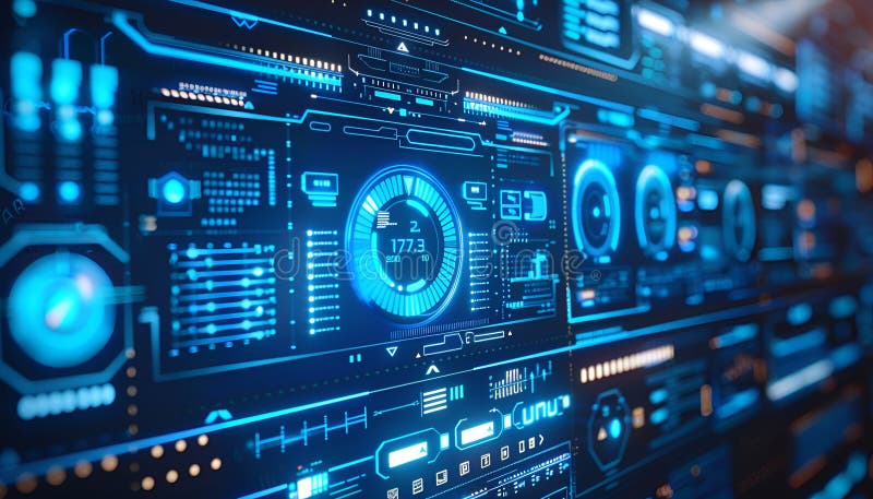 The Digital Hud is a Blue Futuristic Computer Interface that Can Be ...