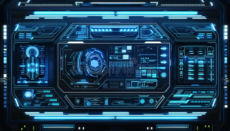 The Digital Hud is a Blue Futuristic Computer Interface that Can Be ...