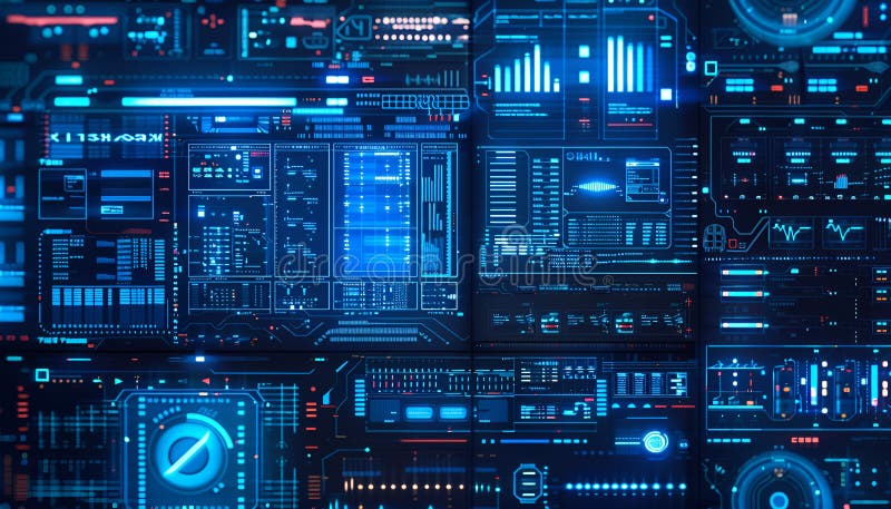 The Digital Hud is a Blue Futuristic Computer Interface that Can Be ...