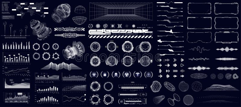 Digital HUD Collection for UI, UX, GUI Projects Stock Vector ...