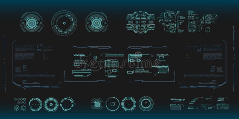 Digital HUD control screen stock illustration. Illustration of screen ...