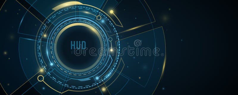 Modern Digital HUD GUI UI with Light Effects. Futuristic, Sci Fi User ...