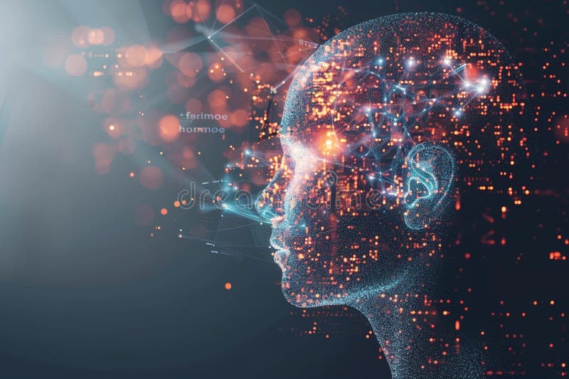 Digital Human Abstract stock illustration. Illustration of digital ...