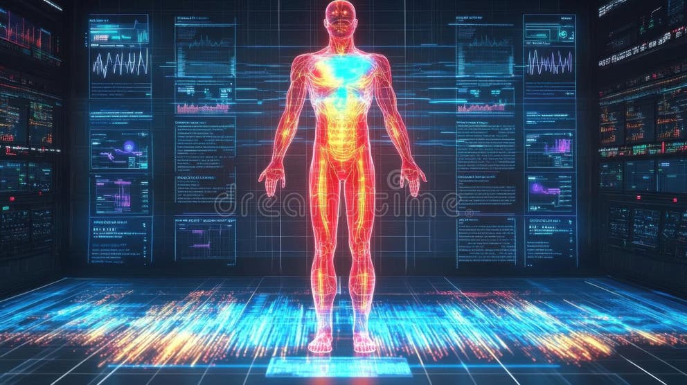 Digital Human, Anatomy Visualization Stock Photo - Image of diagnostics ...