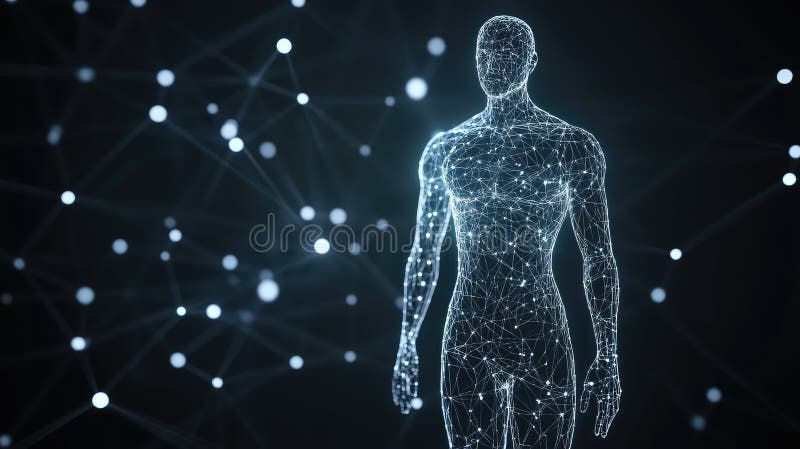 Digital Human Body Network Connecting Artificial Intelligence Stock ...