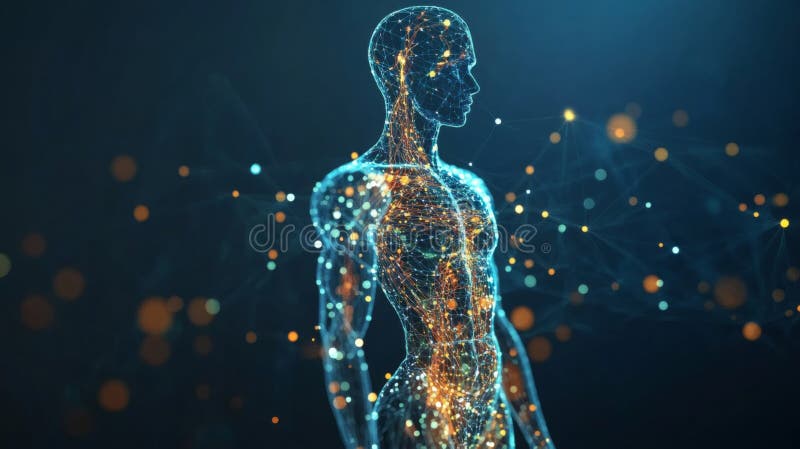 Digital Human Body Network Connective System Stock Illustration ...