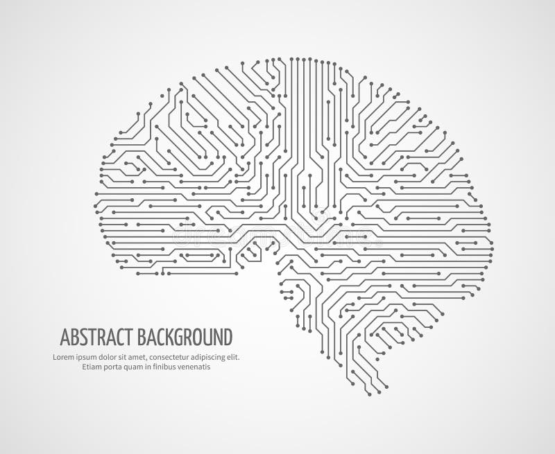 Brain Concept Illustration. Circuit Board Printed Circuit Board. Vector ... Brain Concept Illustration. Circuit Board Printed Circuit Board. Vector ...