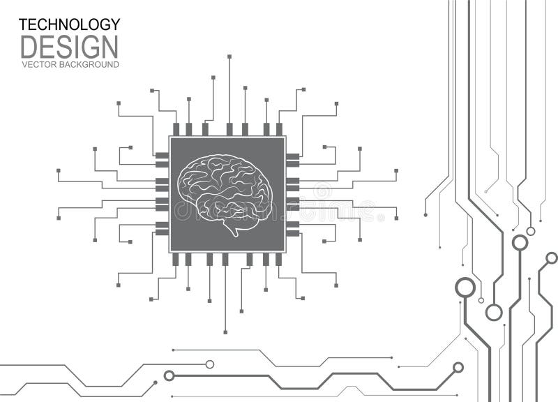 Brain Concept Illustration. Circuit Board Printed Circuit Board. Vector ... Brain Concept Illustration. Circuit Board Printed Circuit Board. Vector ...
