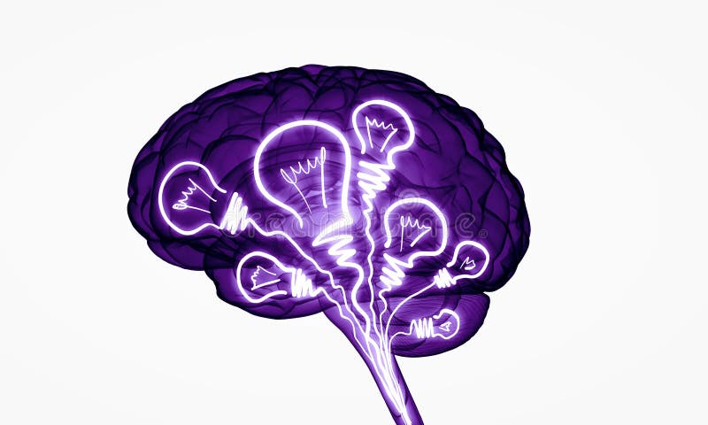 Digital human brain stock image. Image of gears, medicine - 64098709