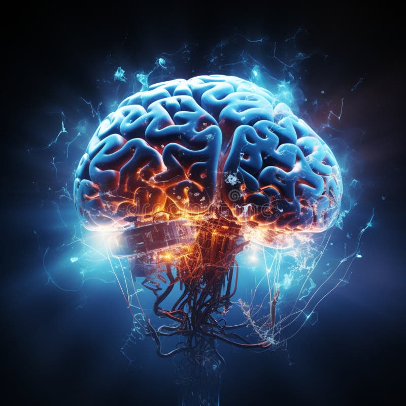 A Digital Human Brain Model Futuristic Tech Development, Human Design ...