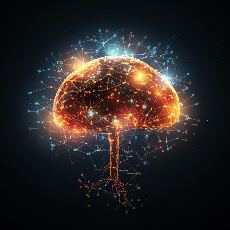 A Digital Human Brain Model Futuristic Tech Development, Human Design ...