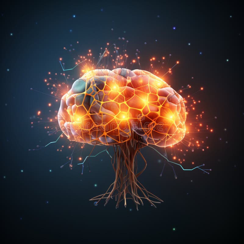 A Digital Human Brain Model Futuristic Tech Development, Human Design ...