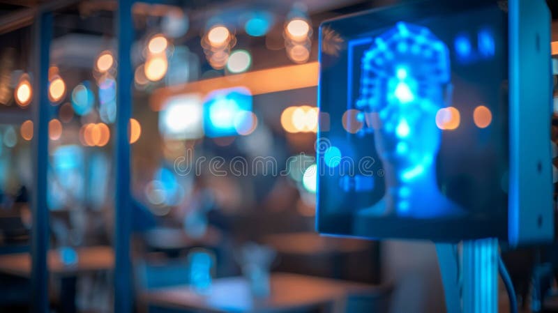 Digital Human Face Projection in a Busy Urban Setting. Generative Ai ...