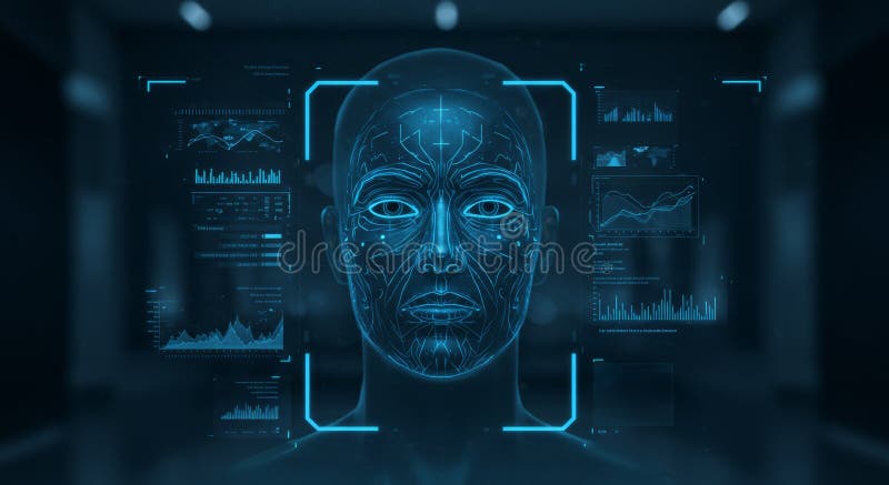 Futuristic Visualization Biometric Facial Recognition Digital Interface Technology Stock Photos ...