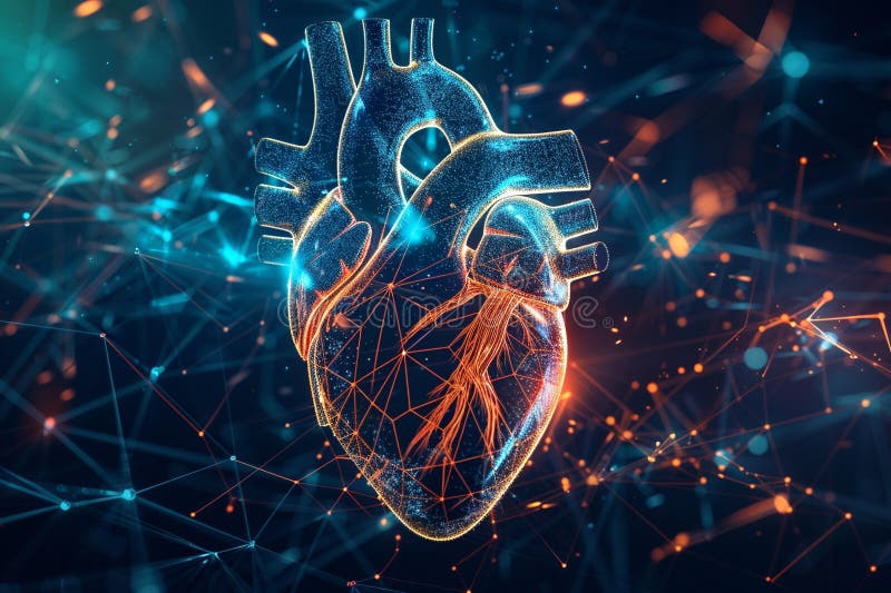 Digital Human Heart Illustration Stock Illustration - Illustration of ...