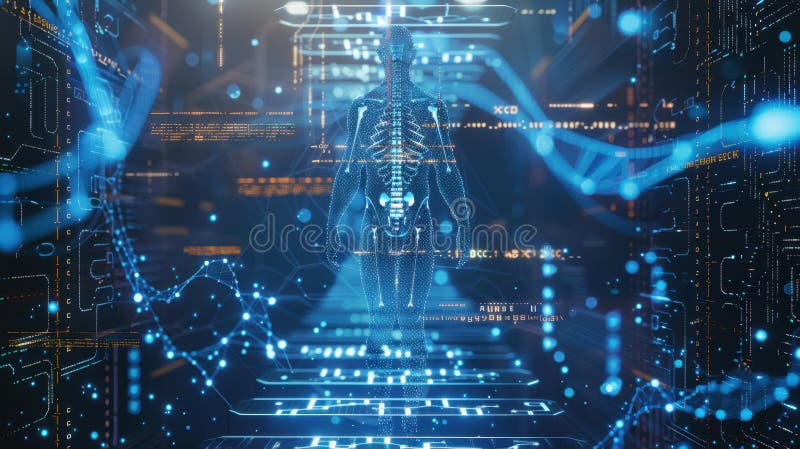The Digital Human Interface. AI Generated Stock Image - Image of ...