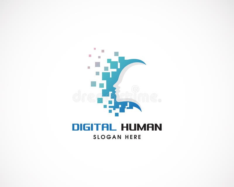 Digital Human Logo Creative Illustration Stock Illustration ...