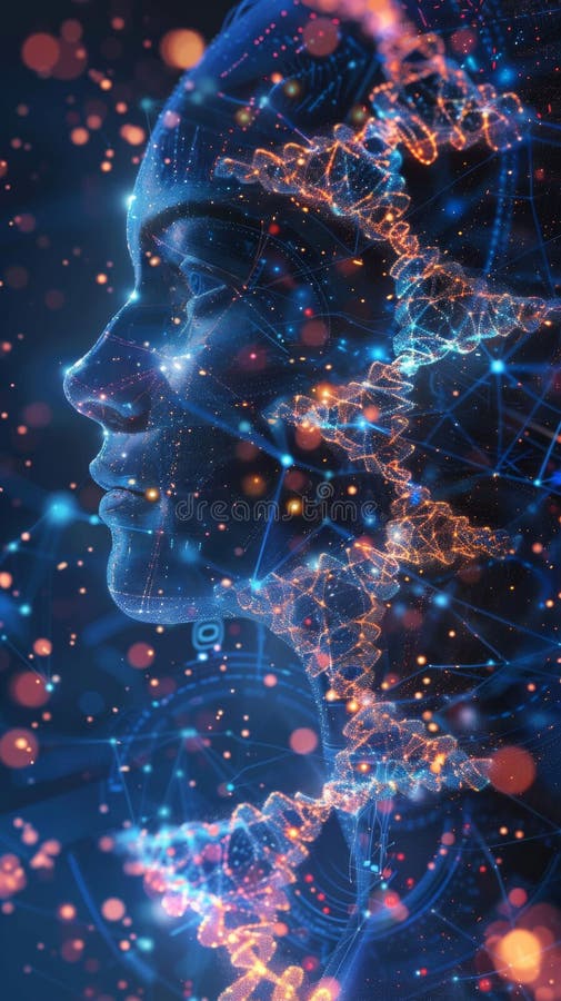Digital Human Profile Face Technology Artificial Intelligence Data ...