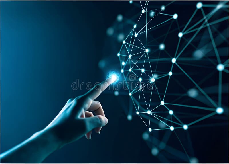 Digital Human Touch: Global Network Connection Stock Image - Image of ...