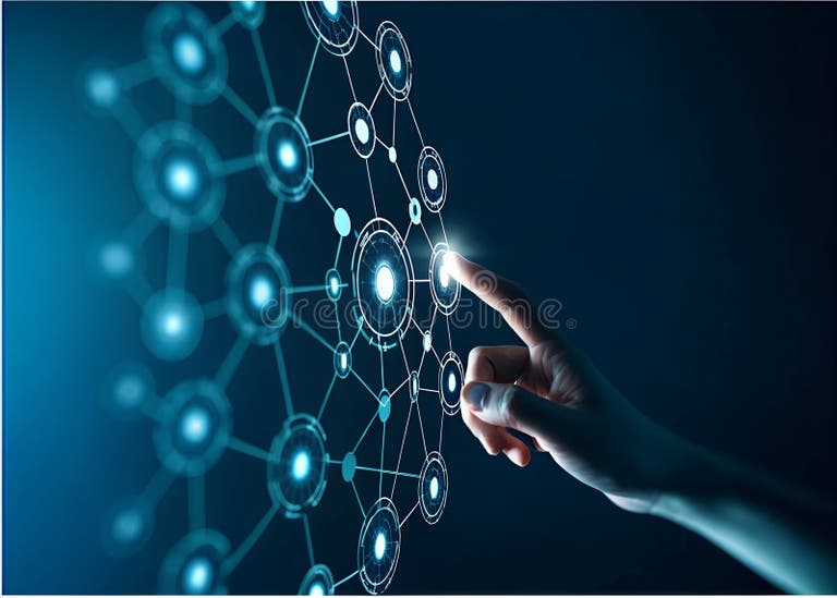 Digital Human Touch: Global Network Connection Stock Photo - Image of ...