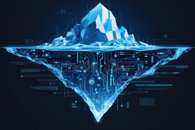 Digital iceberg stock image. Image of futuristic, advanced - 383028705