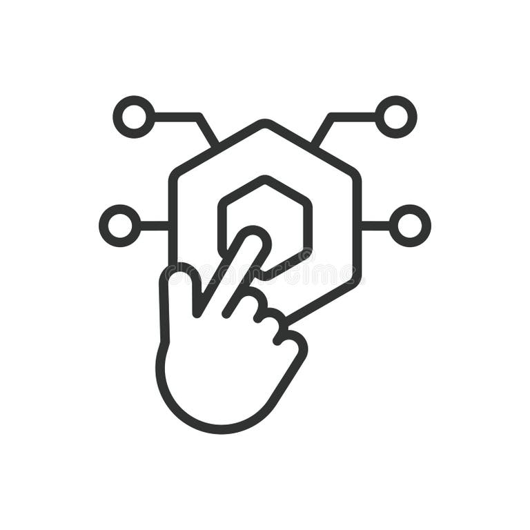 Digital Icon in Line Design. Digital, Technology, Online, Internet ...