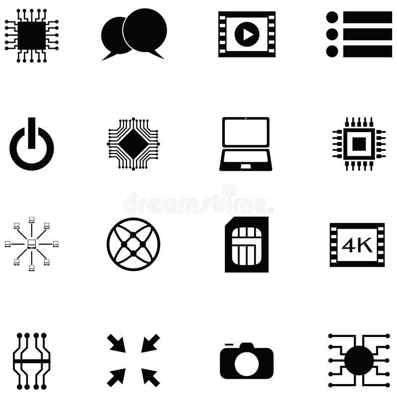 Digital icon set stock vector. Illustration of social - 120563241