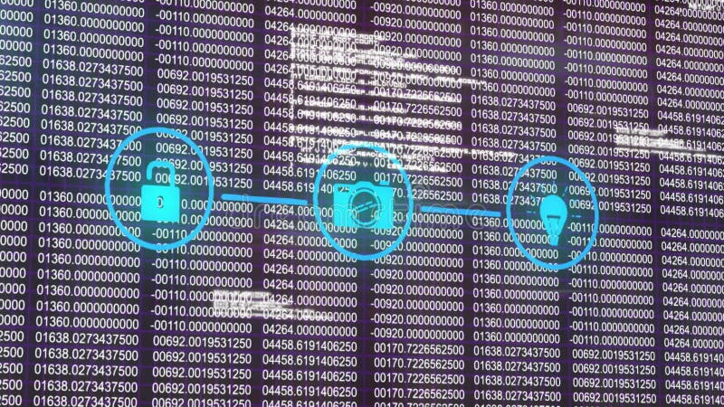 Digital Icons of Camera, Thumbs Up, and Chat Over Binary Code Animation Stock Video - Video of ...