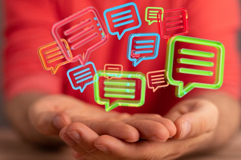 A Digital Icons with Colorful Dialog Speech Bubbles Stock Photo - Image ... A Digital Icons with Colorful Dialog Speech Bubbles Stock Photo - Image ...