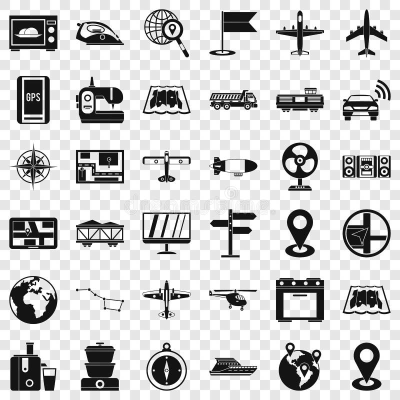 Digital Icons Set, Simple Style Stock Vector - Illustration of download ...