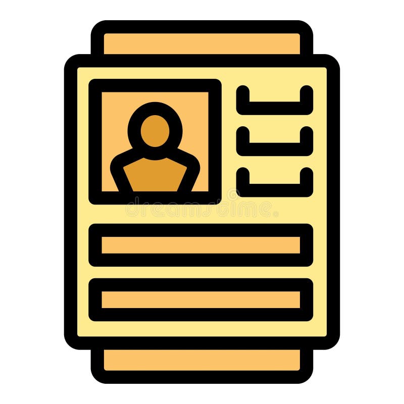 Digital Id Card with Personal Information and Photo Stock Vector ...