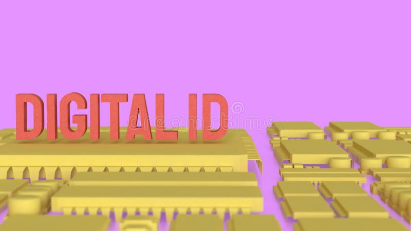 The Digital Id on PCB Board for Technology Concept 3d Rendering Stock ...