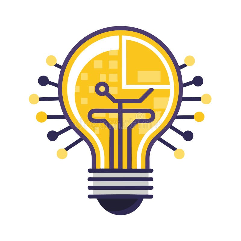Digital Idea Bulb - Artificial Intelligence and Innovation Concept with ...