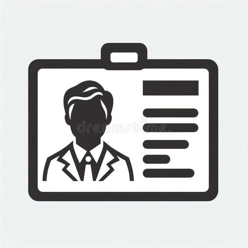 Digital Identification Badge Stock Illustration - Illustration of ...
