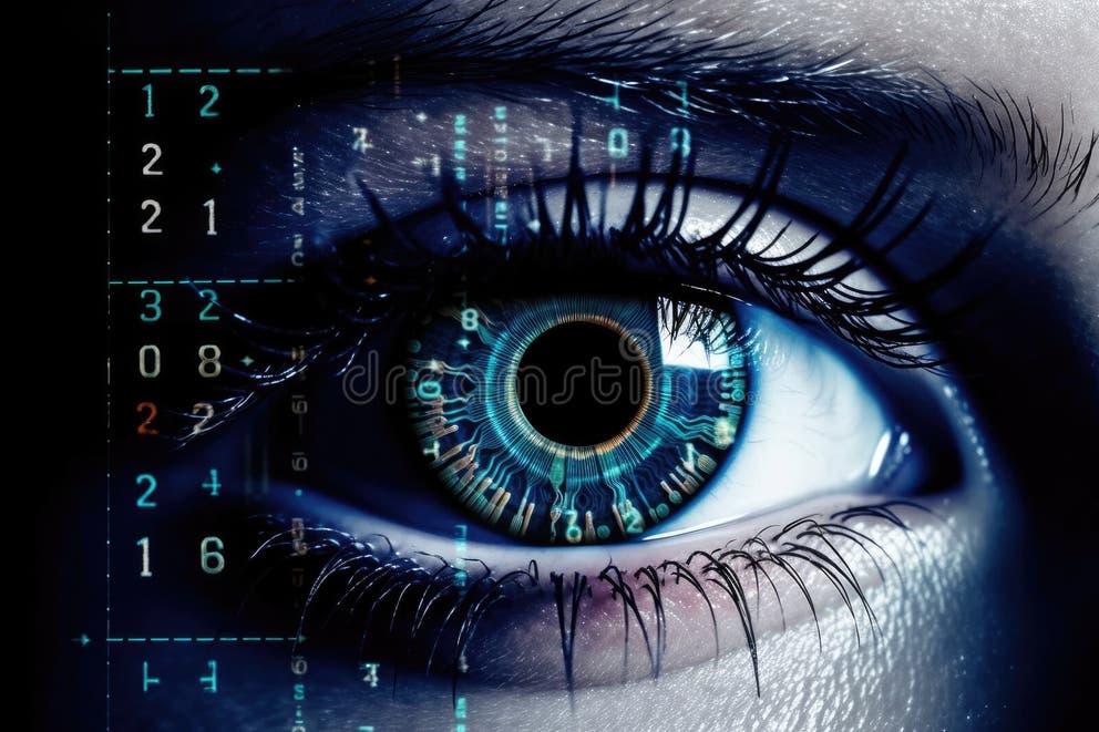 Eye Computer Human Technology Scan Secure Vision Futuristic Digital ...